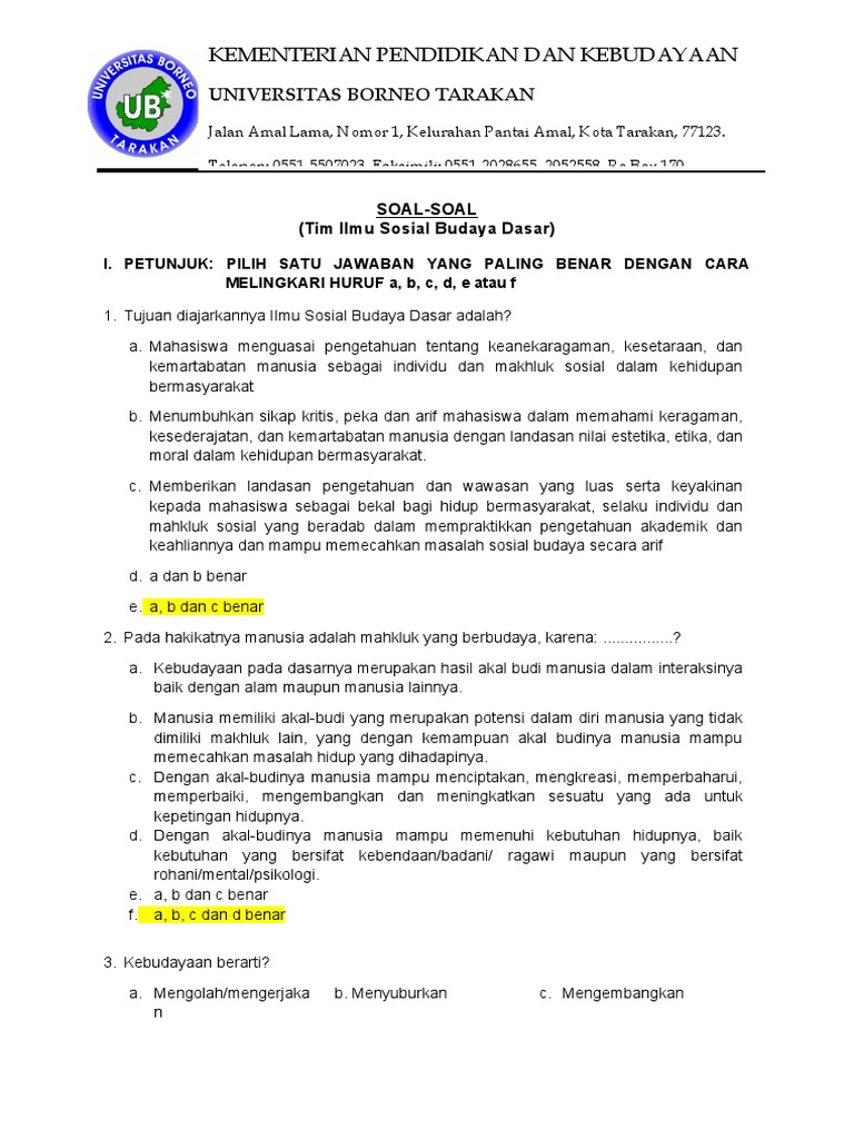 Soal Soal Isbd | PDF
