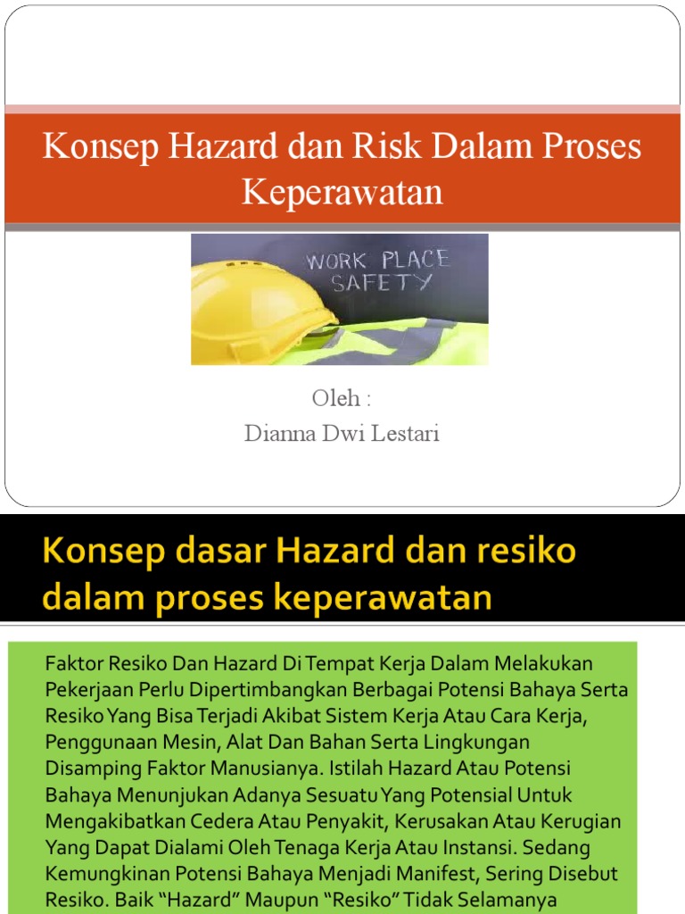 Hazard dan Risiko dalam Keperawatan | PDF | Karier & Perkembangan ...