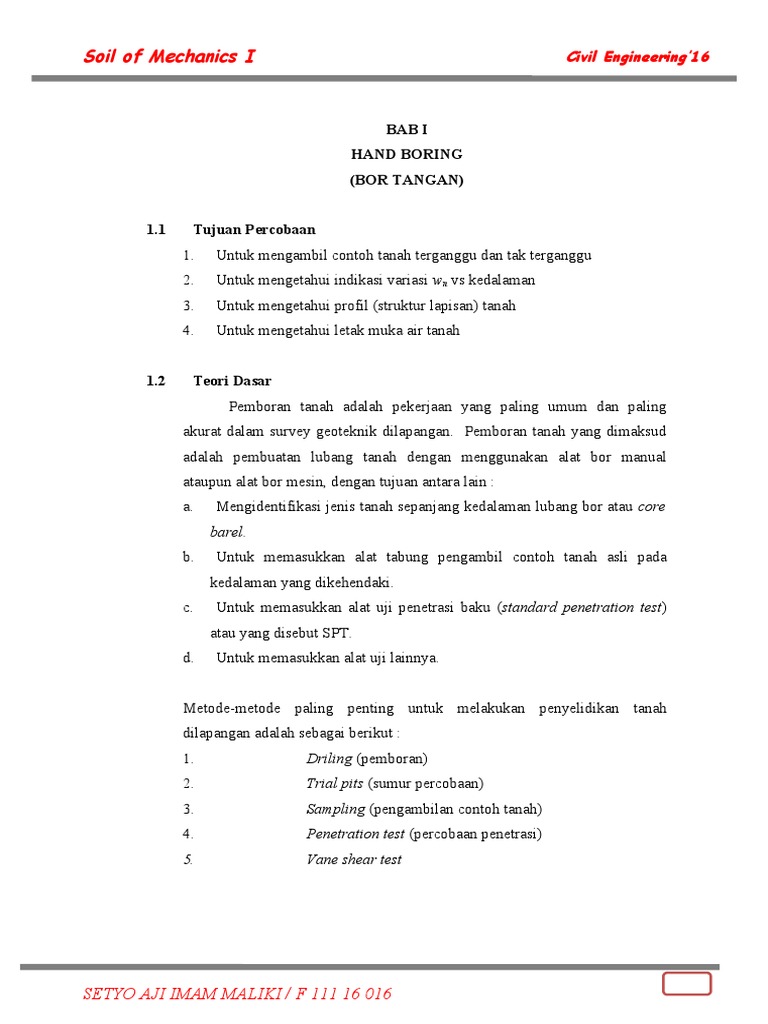Hand Boring | PDF