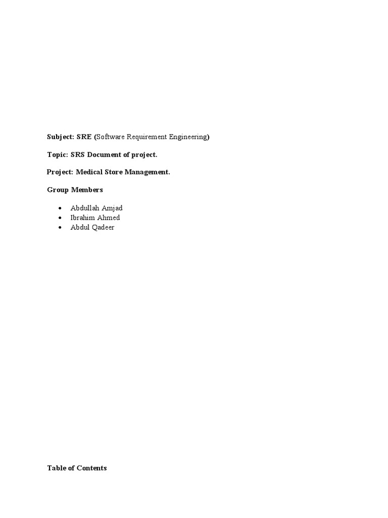 Srs Document of Hms | PDF | Databases | User (Computing)