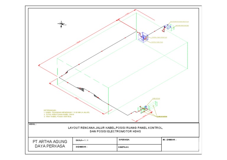 Rev 1 Layout Jalur Kabel Dan Plan Site | PDF