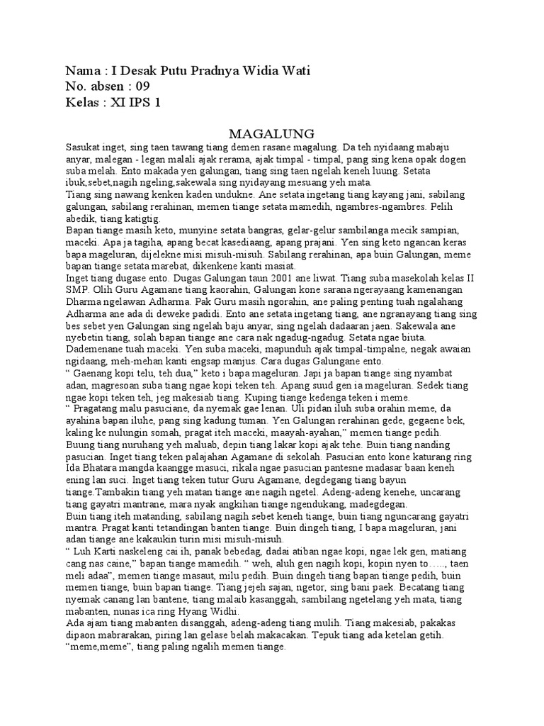 Gancaran Bahasa Bali | PDF