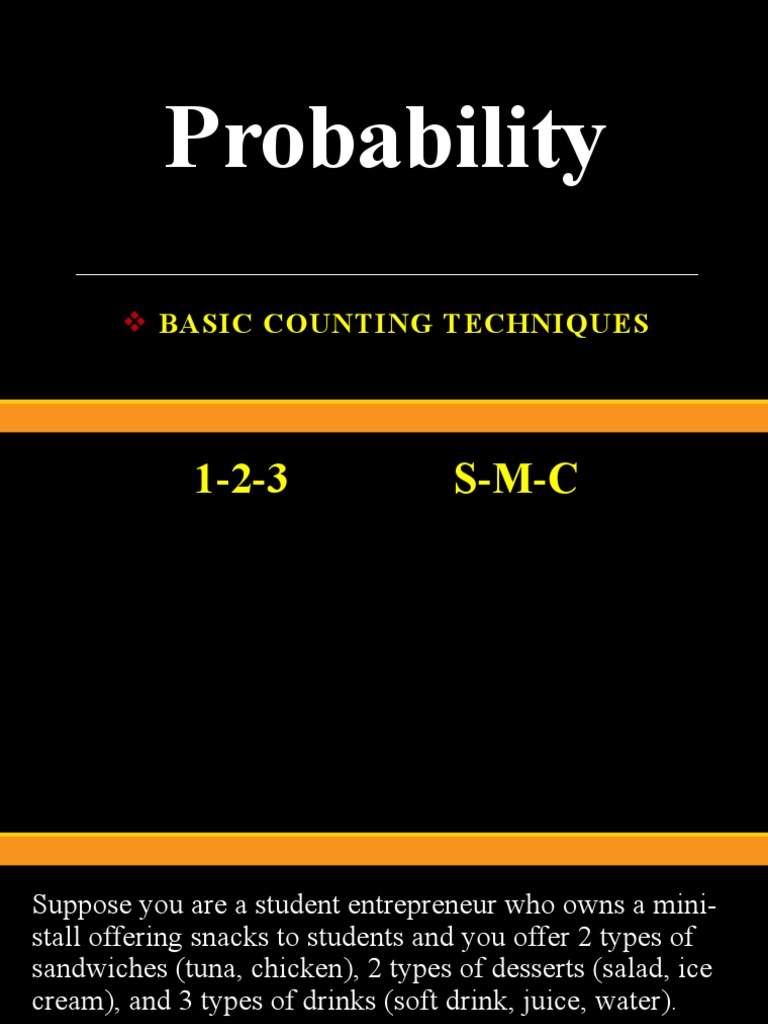 Basic Counting Principle | PDF | Lunch | Meal