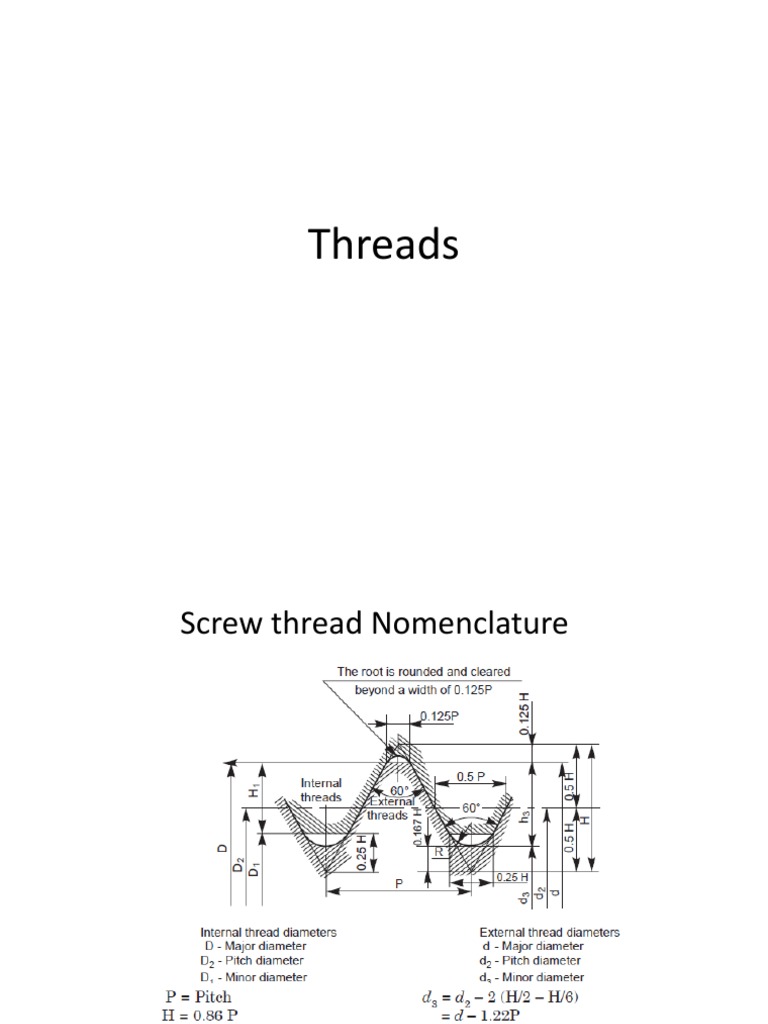 Threads | PDF | Screw | Geometry