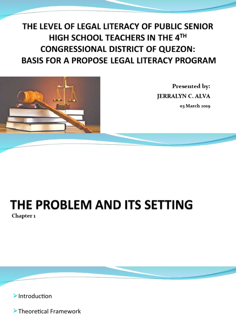 Legal Literacy Program for Teachers | PDF | Teachers | Survey Methodology