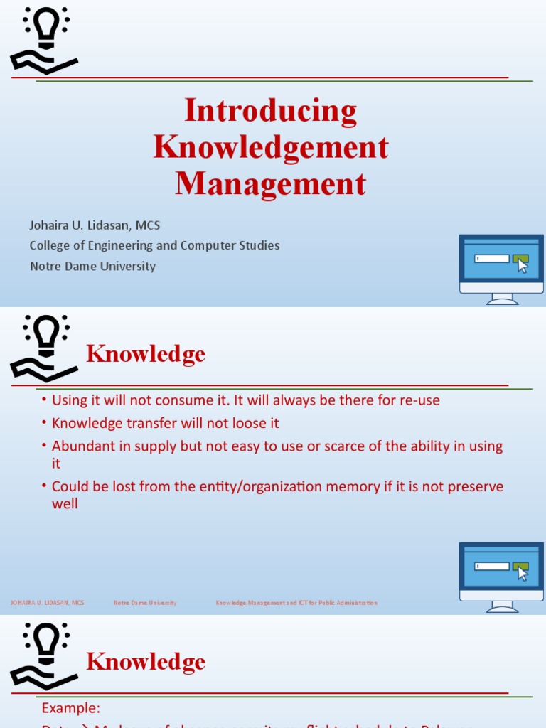 Chapter 1 Introducing Knowledge Management | PDF | Knowledge Management | Educational Technology