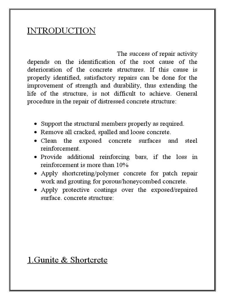 Repair Techniques for Concrete Structures | PDF | Concrete | Deep ...