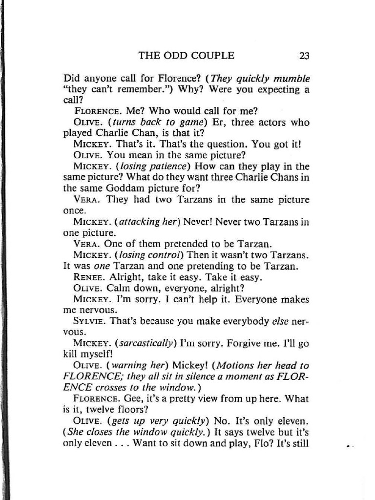 The Odd Couple ODD PAGES 8 | PDF