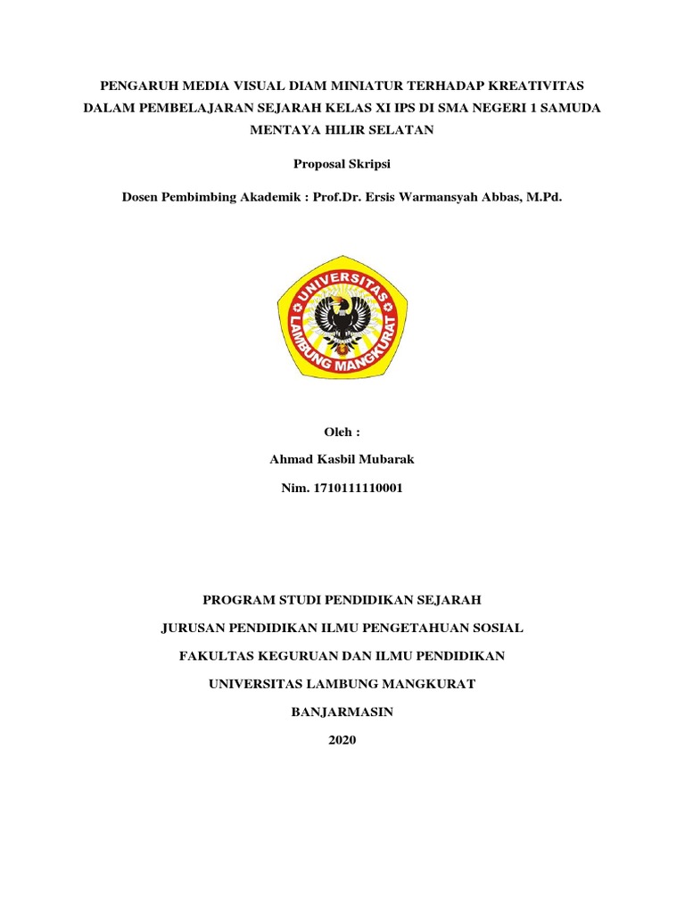 Revisi Pengaruh Media Visual Diam Miniatur Terhadap Kreativitas Dalam ...