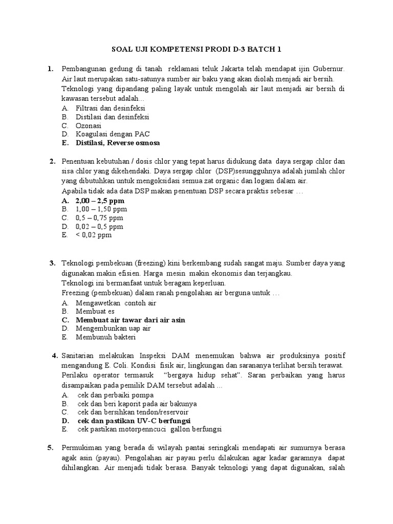 Soal Ukom Prodi D3 Batch 1 2019 | PDF