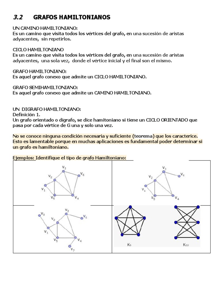 Ciclos Hamiltonianos en Grafos | PDF | Combinatoria | Matemáticas discretas