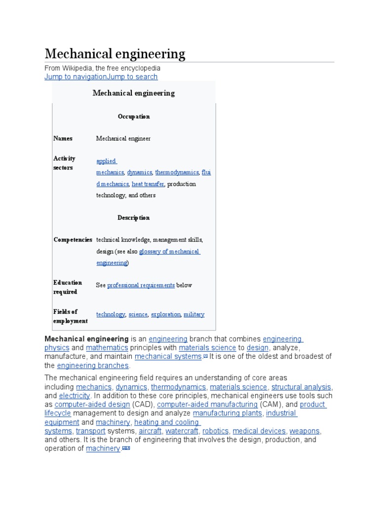 History of Mechanical Engineering | PDF | Machines | Mechanical Engineering