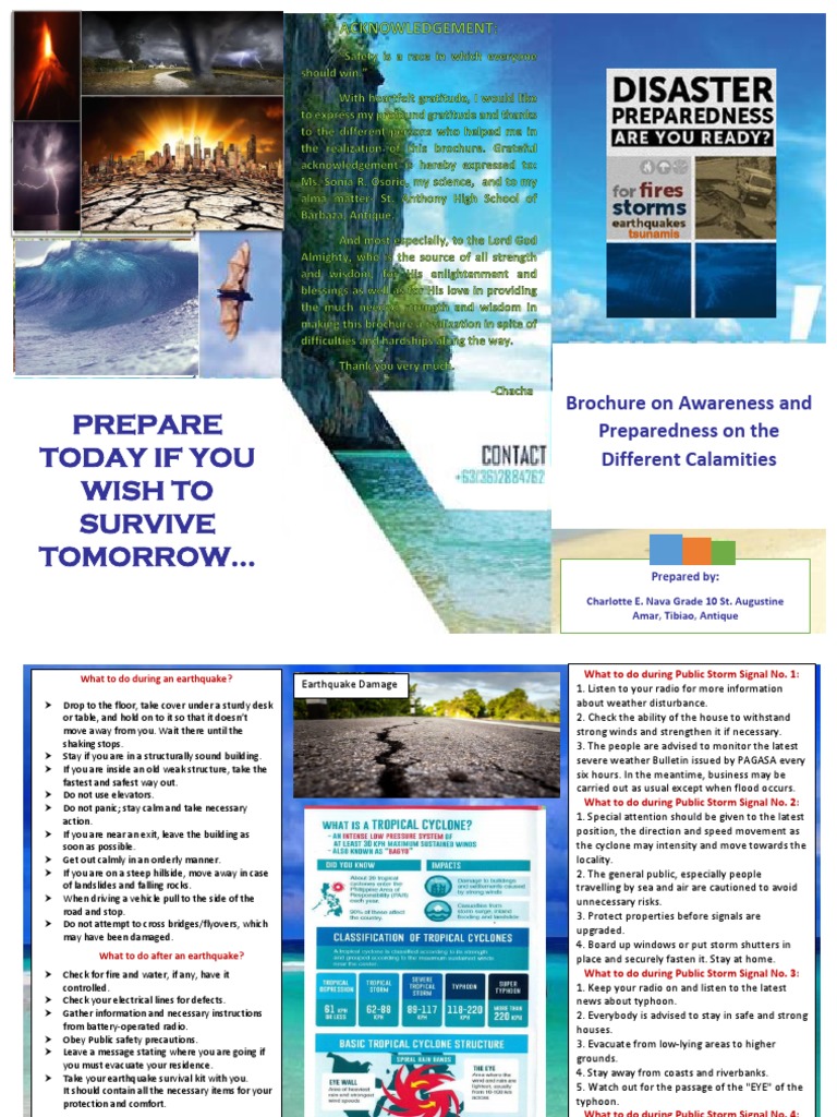 MY bROCHURE About Warning | PDF | Tsunami | Volcano
