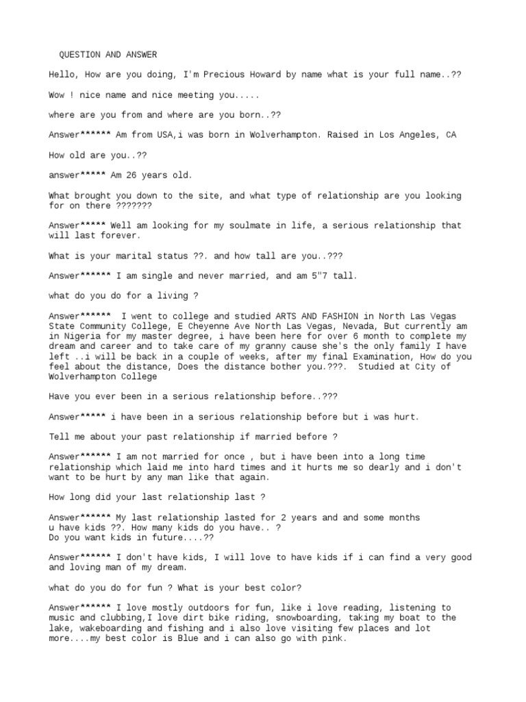 Question Answer | PDF | Love | God