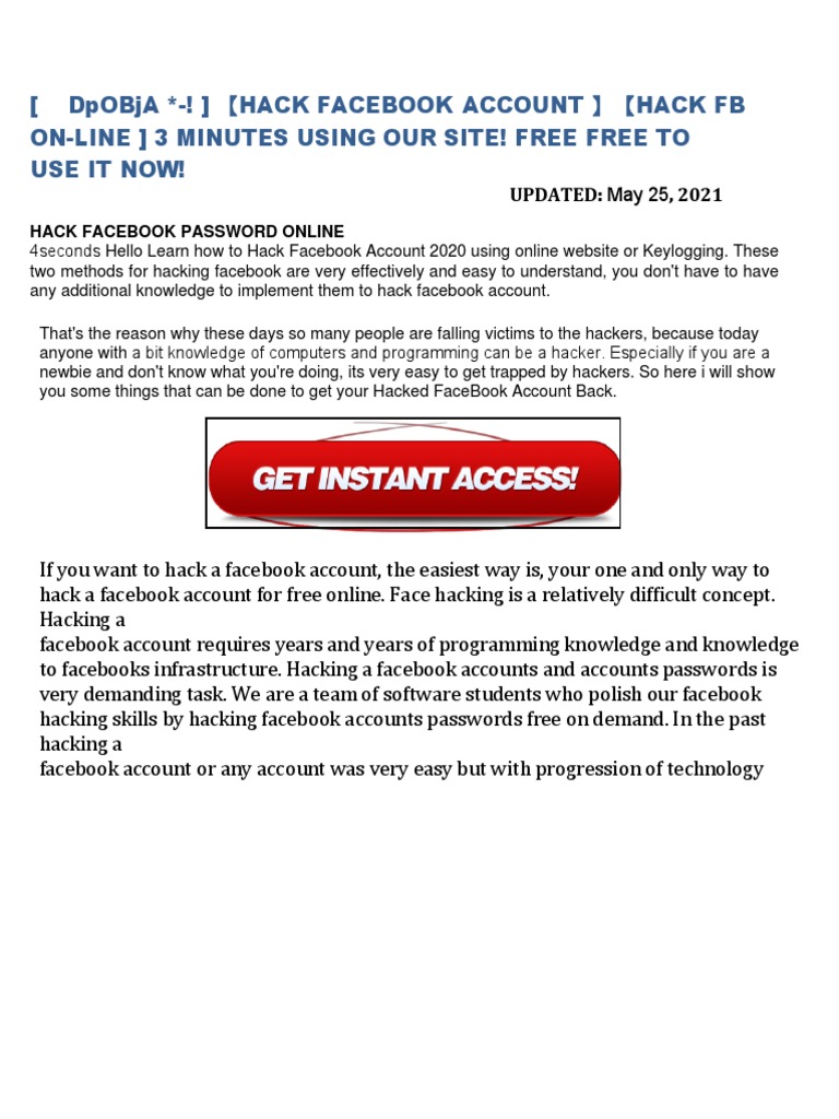 Dpobja: (*-!) 【Hack Facebook Account 】【Hack Fb On-Line) 3 Minutes Using ...