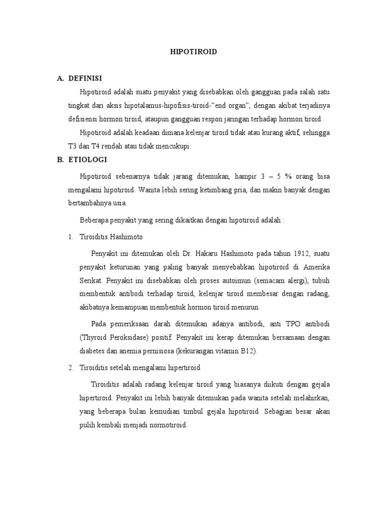 LP Hipotiroid | PDF