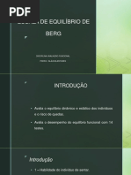 Escala de Equilíbrio de Berg | PDF | Pé (unidade de medida)