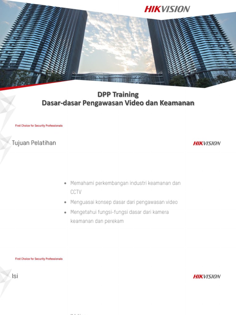 000 DPP Training - Fundamental of Video Surveillance - Security - ID | PDF