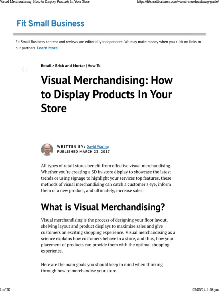 TIPS AND TRICKS Visual Merchandising Basics | PDF | Merchandising | Retail