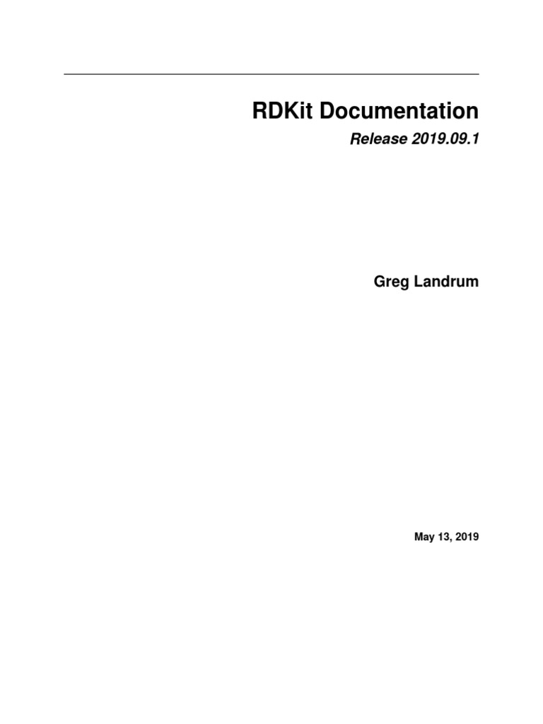 RDKit Documentation | Download Free PDF | Software | Free Software