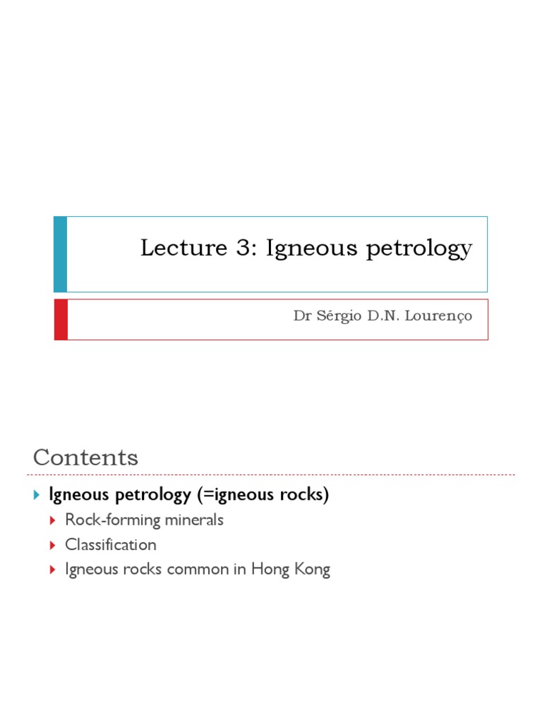 Lecture 3 - Igneous Petrology | PDF | Rock (Geology) | Igneous Rock