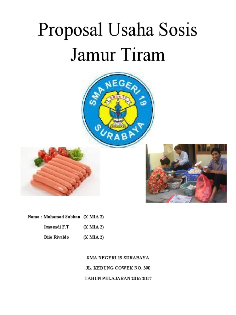 Proposal Jamur Tiram ADIWIYATA | PDF