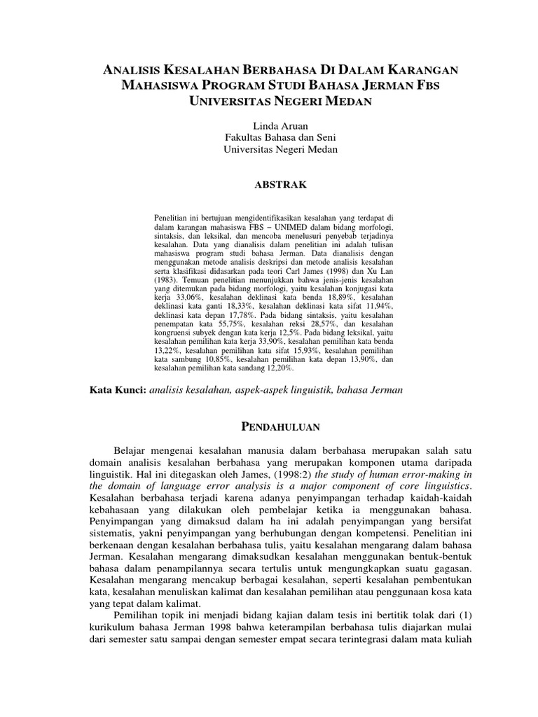 Contoh - Analisis-Kesalahan-Berbahasa-Di-Dalam-Ka | PDF