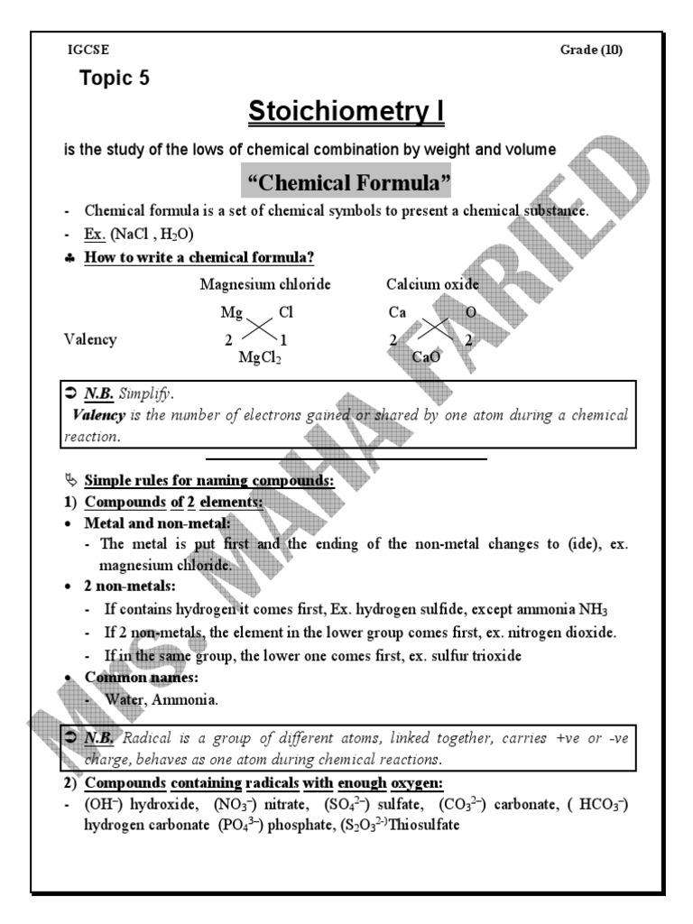 Ch. 4 Stoichiometry | PDF | Molecules | Chlorine