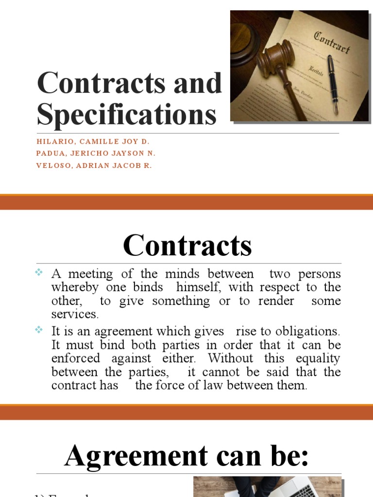 Contracts and Specifications: Hila Ri O, C Amille Joy D - Padua ...