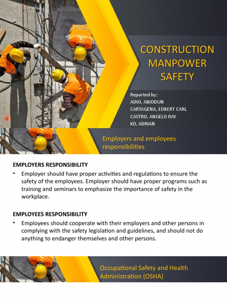 Construction Manpower Safety | PDF | Personal Protective Equipment ...