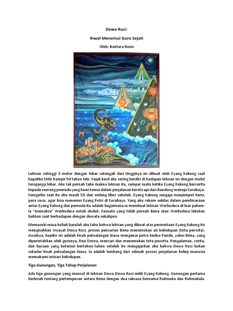 Dewa Ruci: Perjalanan Hidup | PDF