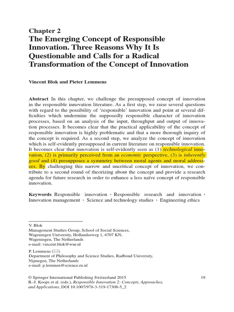 Week3 Responsible Innovation | PDF | Innovation | Sustainability