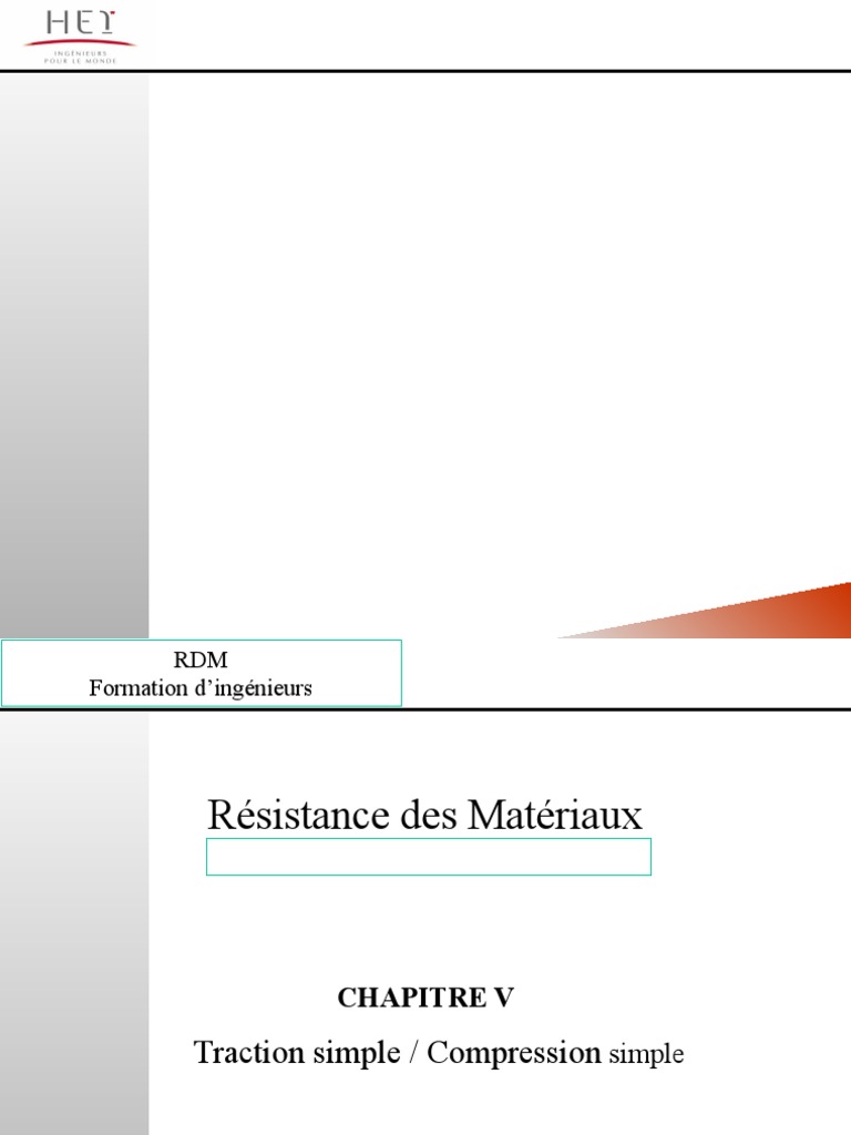 Traction et Compression en RDM | PDF | Treillis (assemblage ...