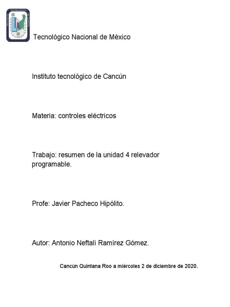 Relevadores Programables: Guía Completa | PDF | Relé | Ingeniería ...