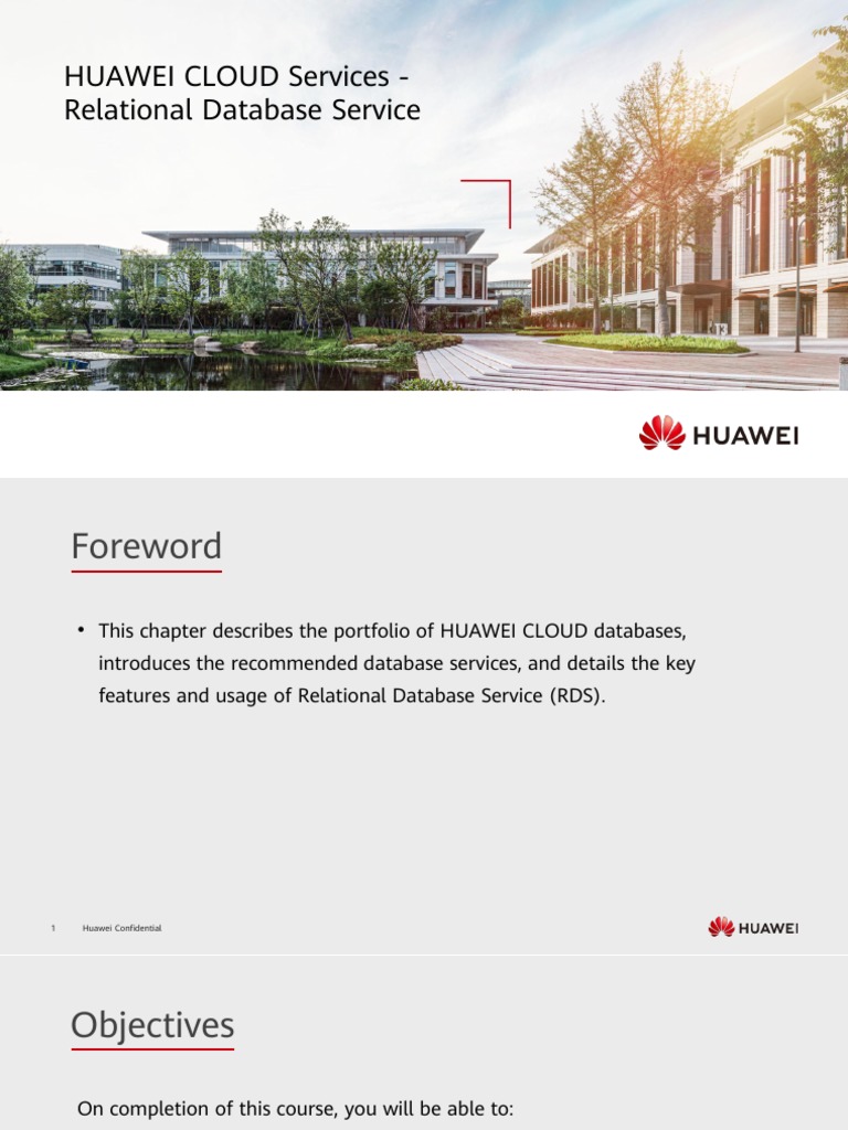 HUAWEI CLOUD Services - Relational Database Service | PDF | Cloud Computing | Postgre Sql