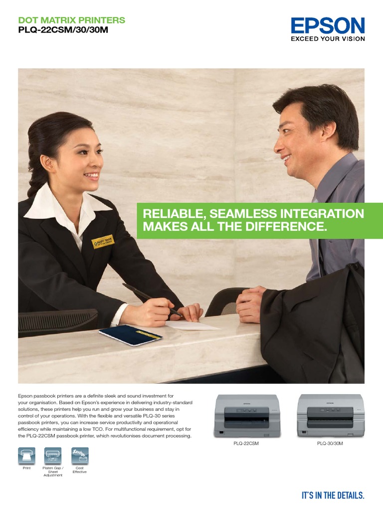 Epson Dot Matrix Plq22csm 30 | PDF | Printer (Computing) | Image Scanner
