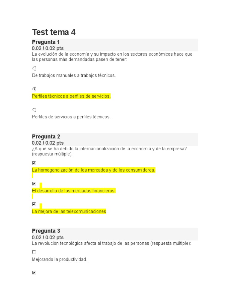 Test Tema 4 | PDF