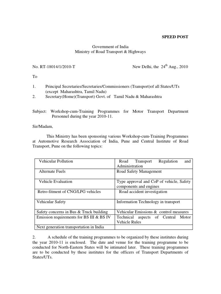 IRC Training On Road Safety | PDF | Transport | Logistics