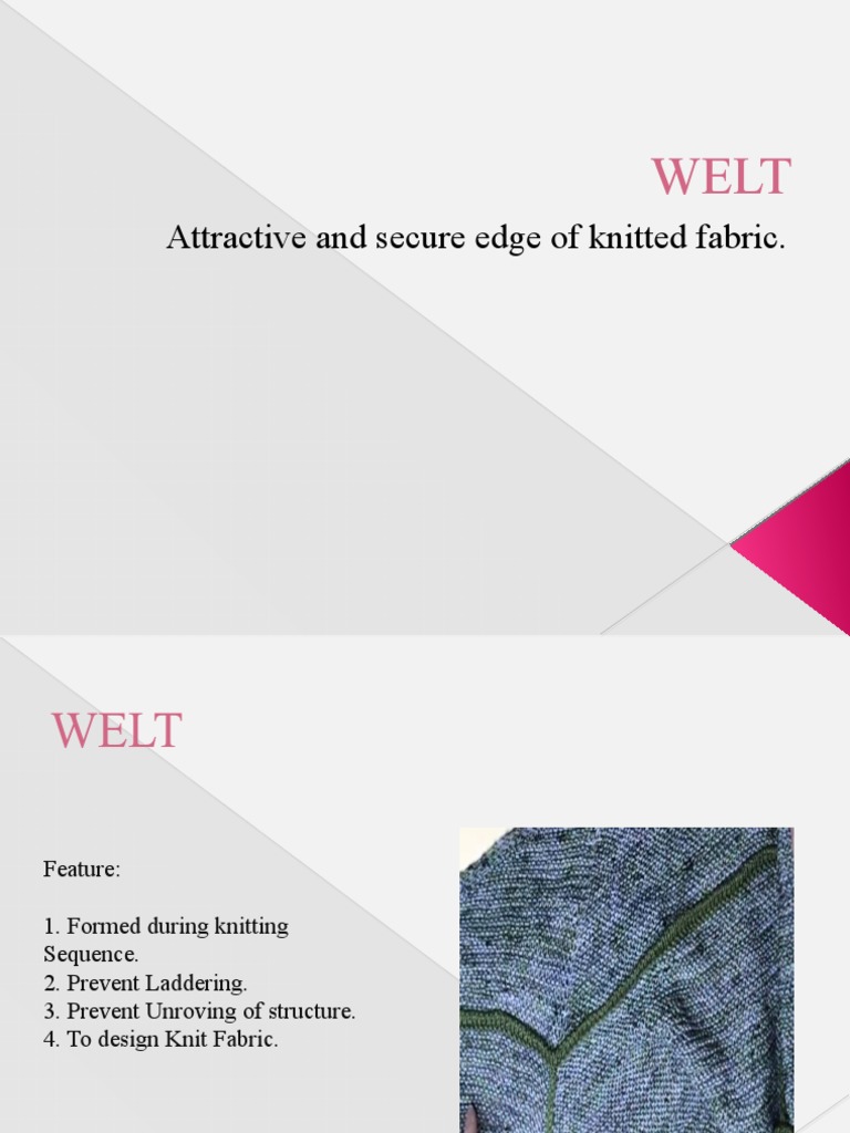 Types of Welts in Knitting | PDF | Knitting | Yarn