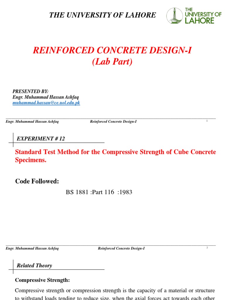 Exp#12-Compressive Strength of Cube | PDF | Strength Of Materials ...