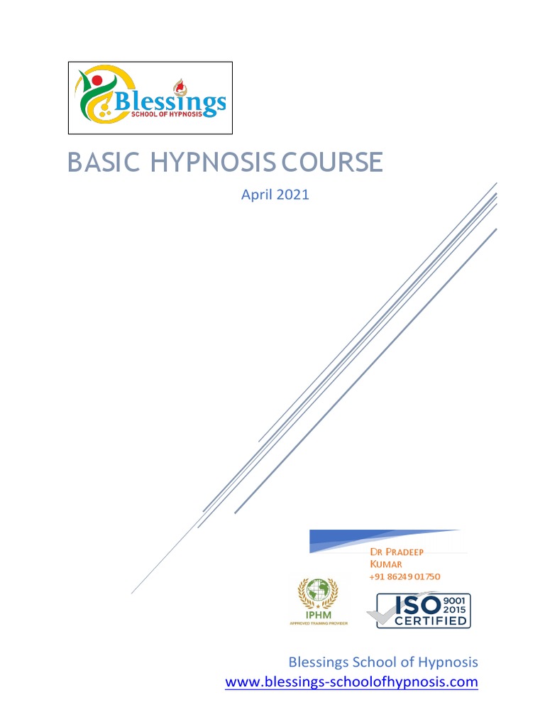 Basic Hypnosis Course - April 2021 | PDF | Hypnosis | Mind