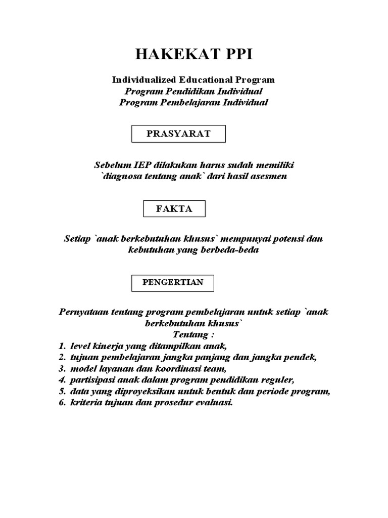 Implementasi Program Pembelajaran Individual untuk Anak Berkebutuhan ...