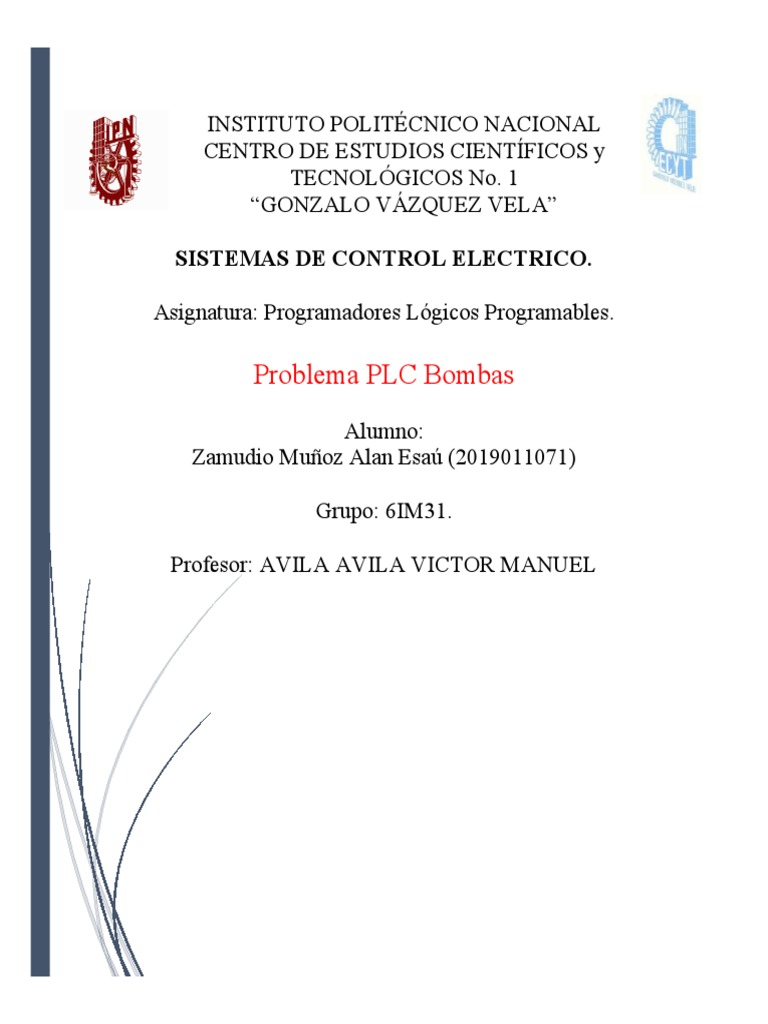 Problema de PLC | PDF | Bomba | Tanques
