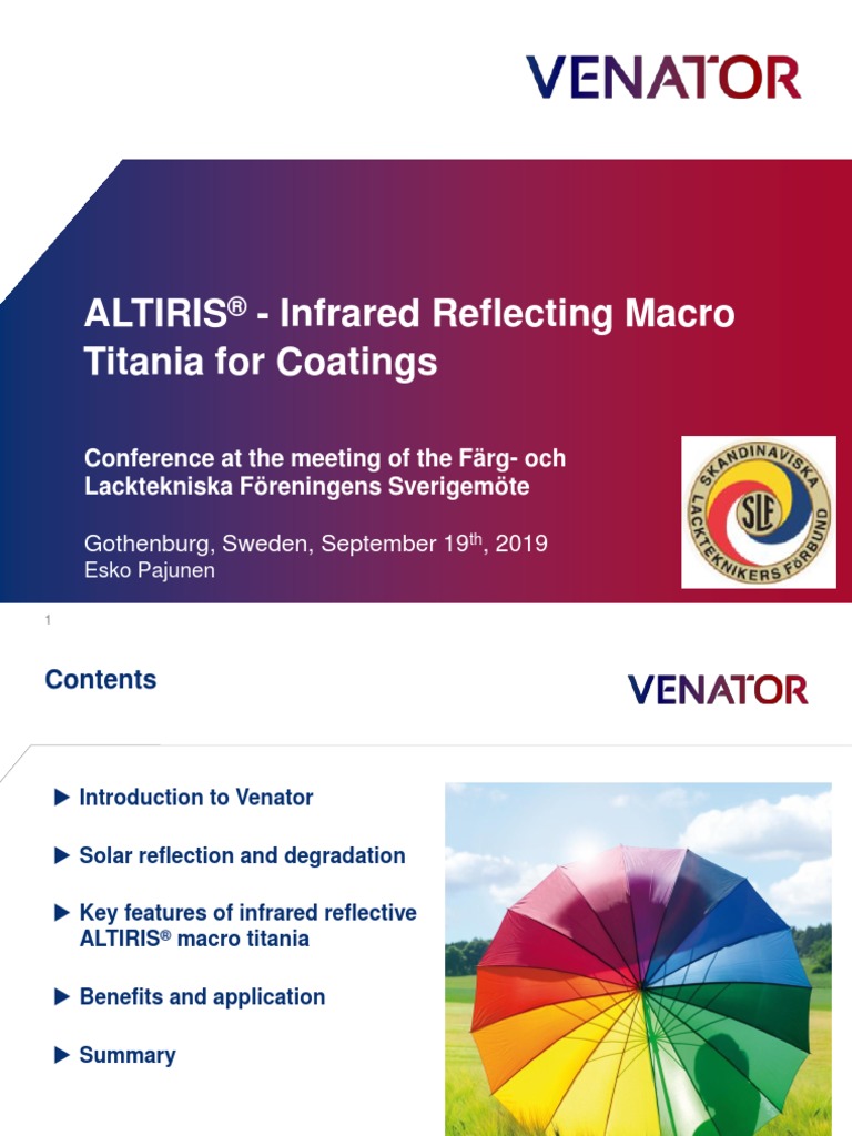 Altiris - Infrared Reflecting Macro Titania For Coatings | PDF ...