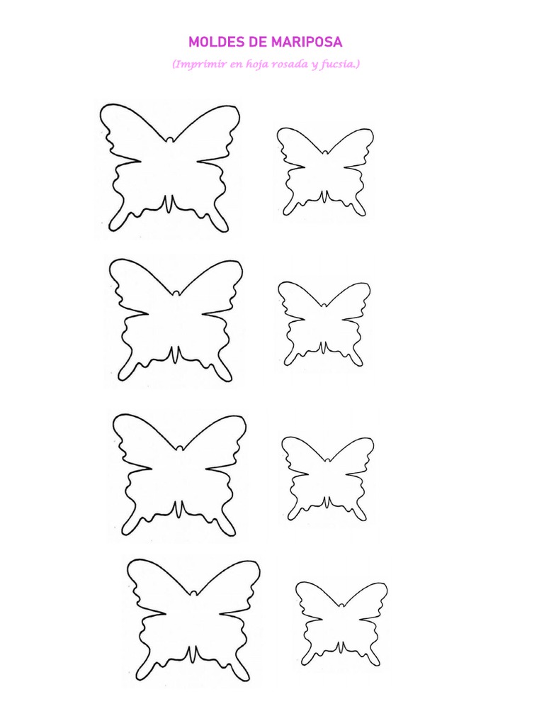 Plantillas De Mariposas Para Imprimir