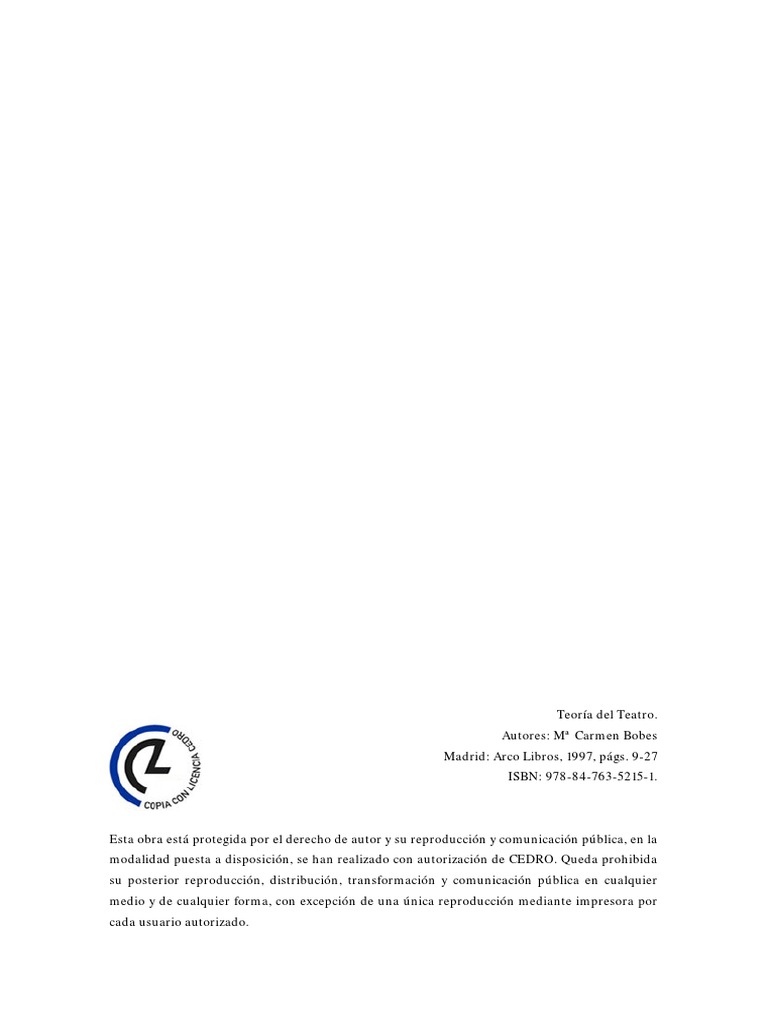 Introduccion A La Teoria Del Teatro Leccion 2 | PDF | Poética ...