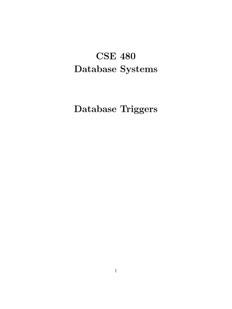 Database Triggers An In Depth Look At Trigger Concepts Syntax And Applications In Database 