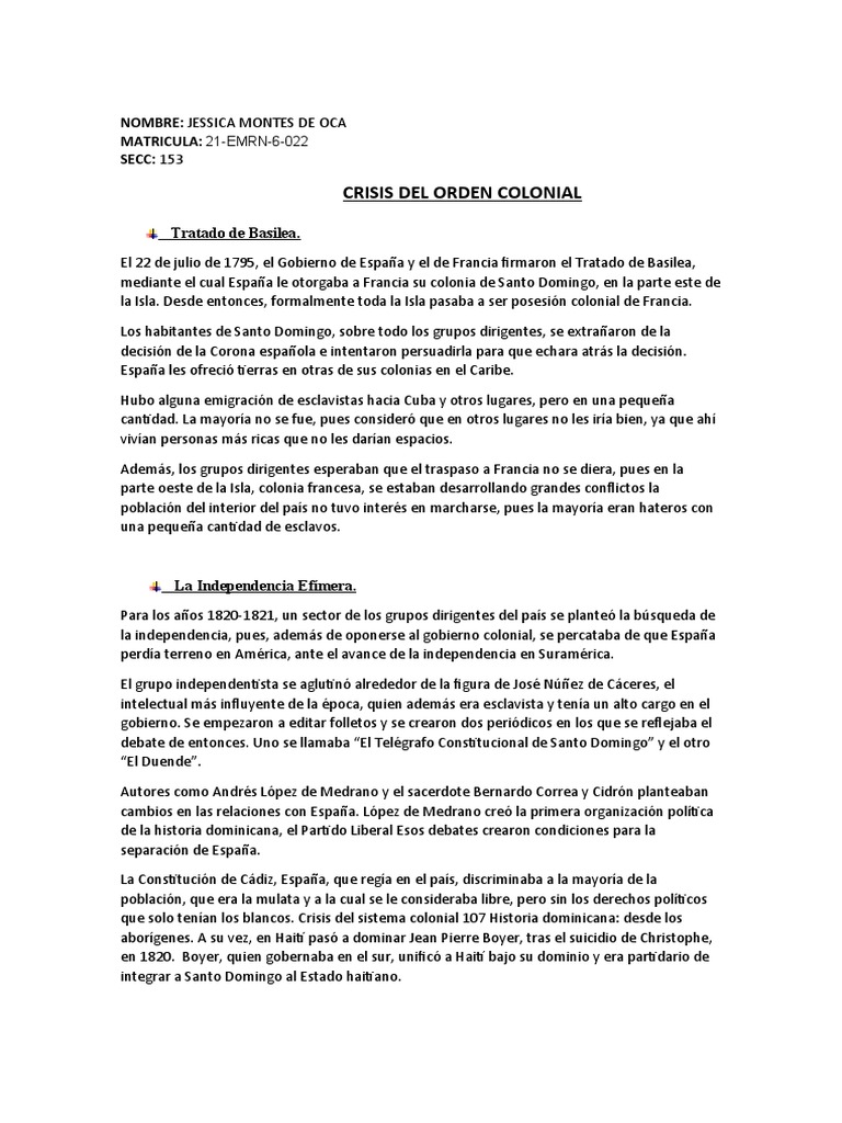 Crisis Del Orden Colonial | PDF | Esclavitud | Haití