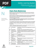 High Risk Medications APINCHS | PDF