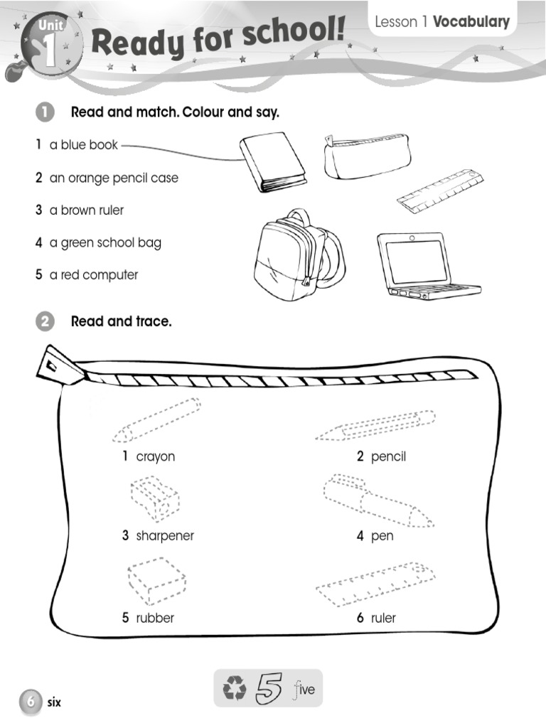 Read and Match. Colour and Say | PDF | Classroom | Learning